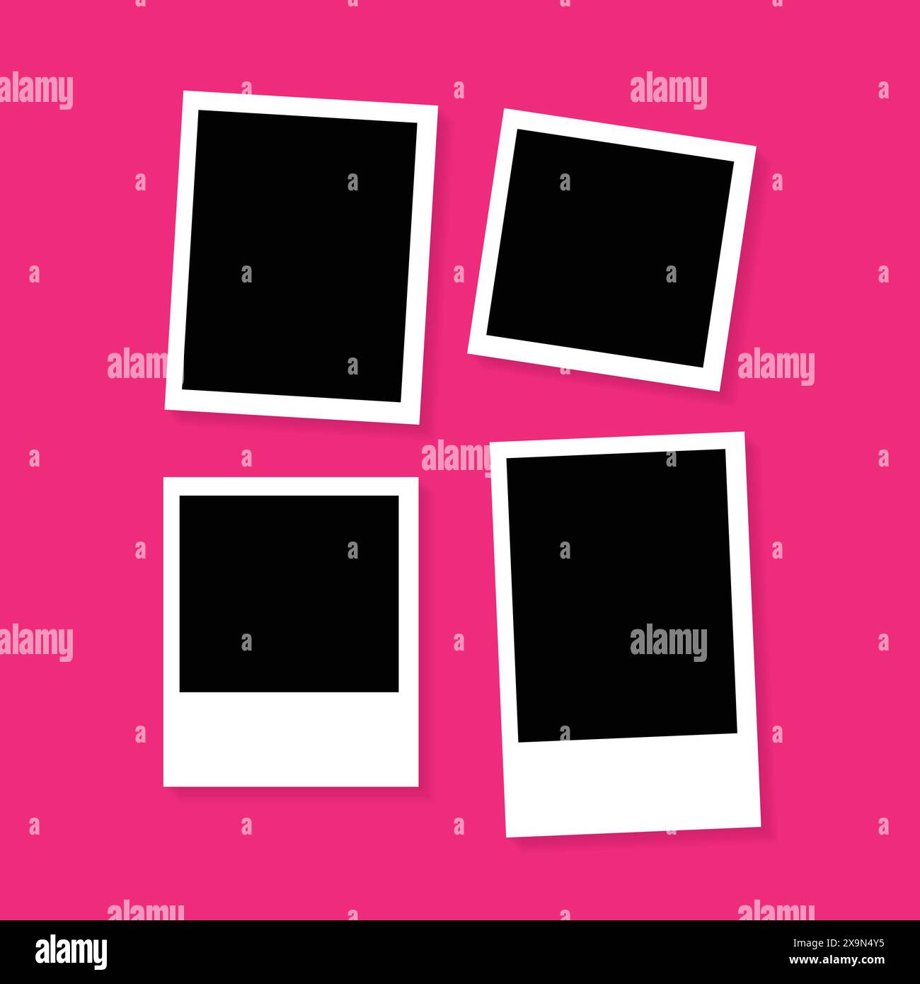 Black empty realistic Photo Frame Mockup on white background ...