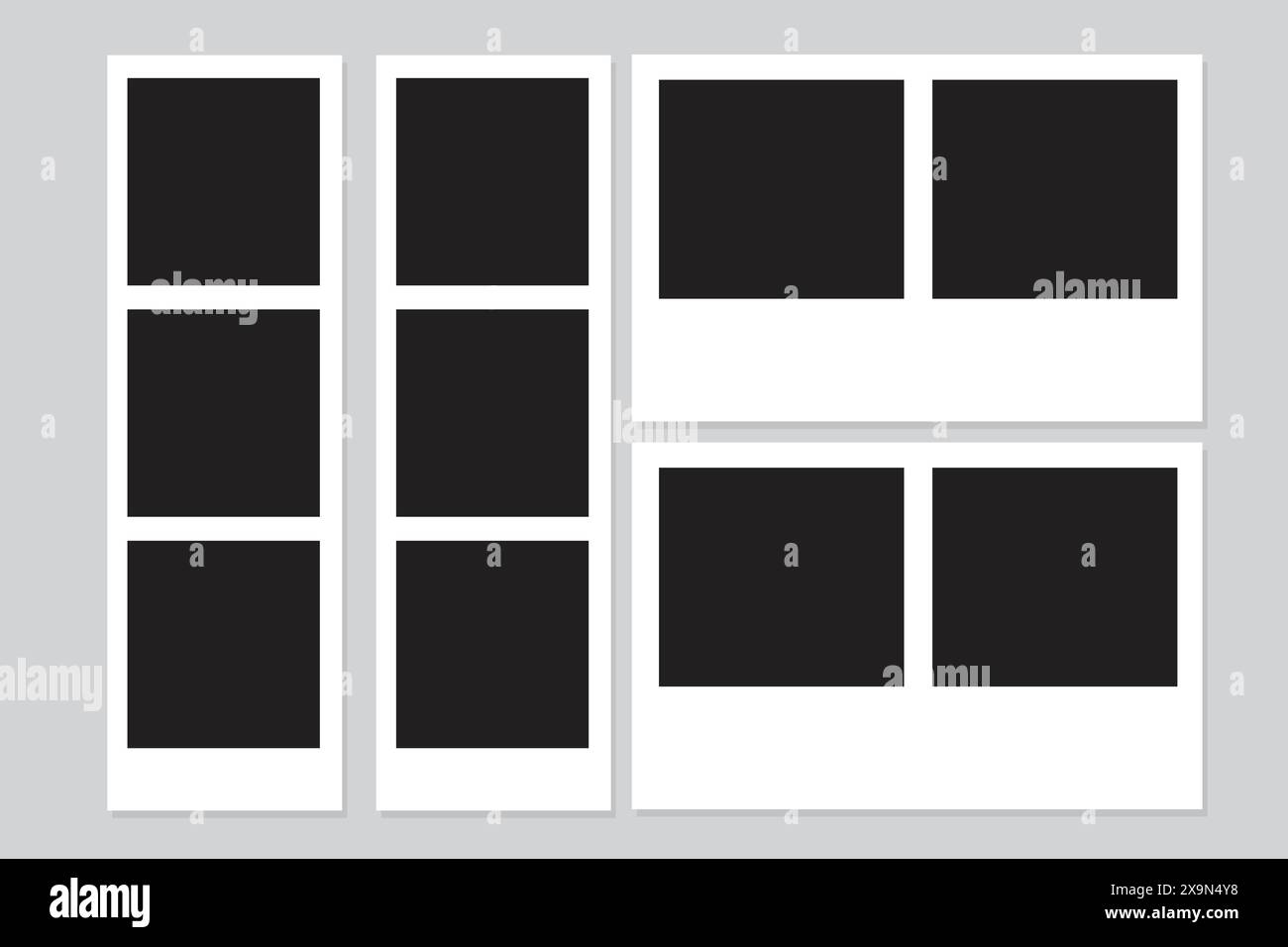 Black empty realistic Photo Frame Mockup on white background ...