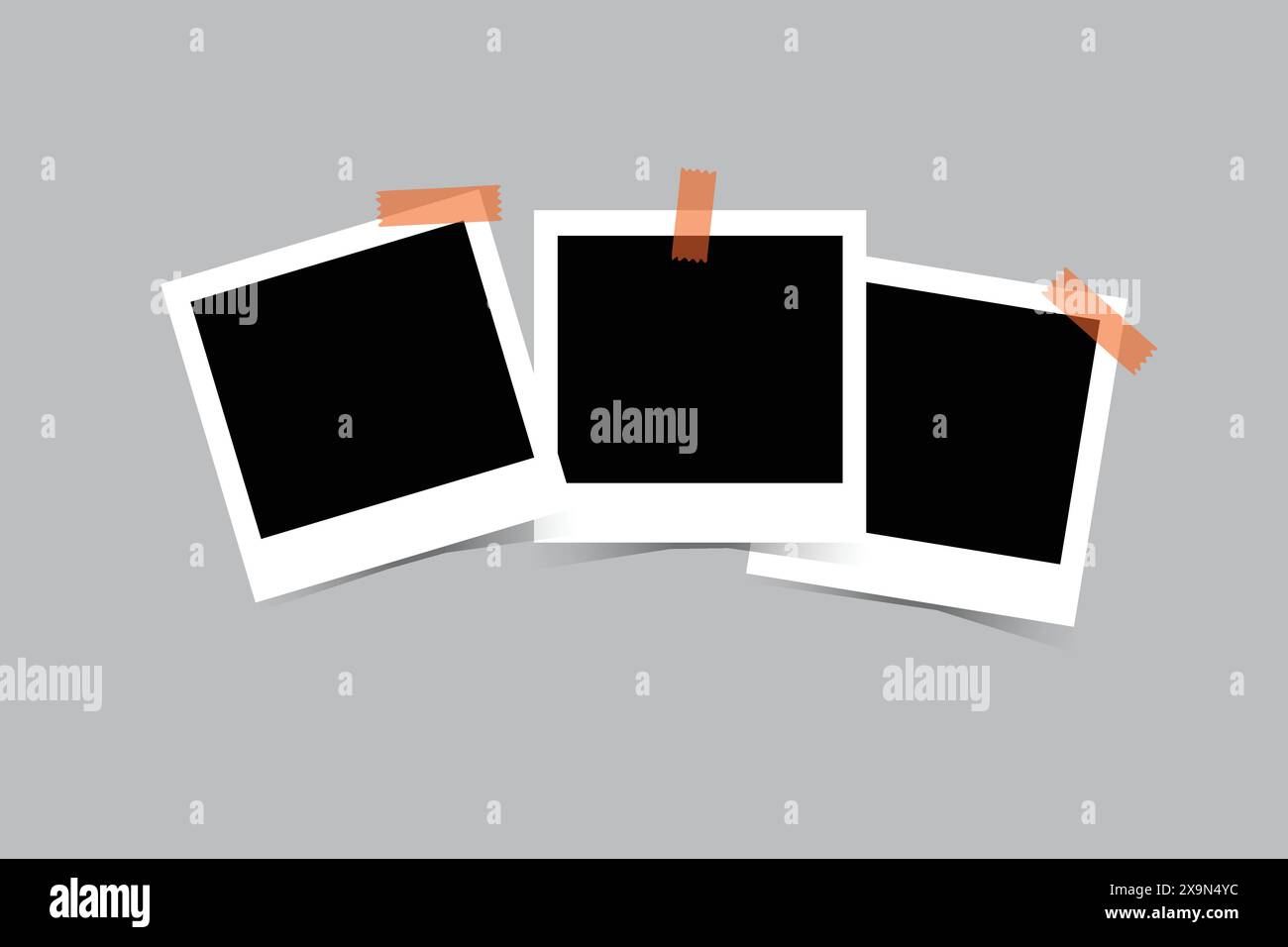 Black empty realistic Photo Frame Mockup on white background ...