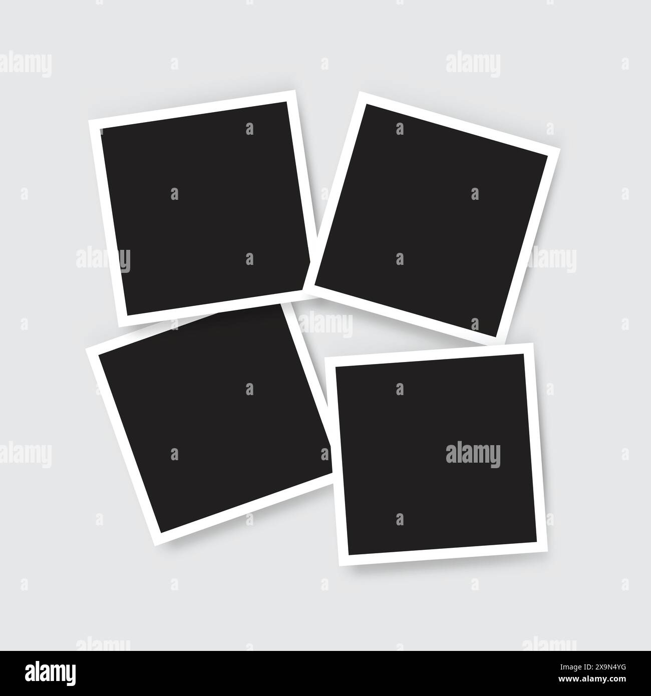 Black empty realistic Photo Frame Mockup on white background ...