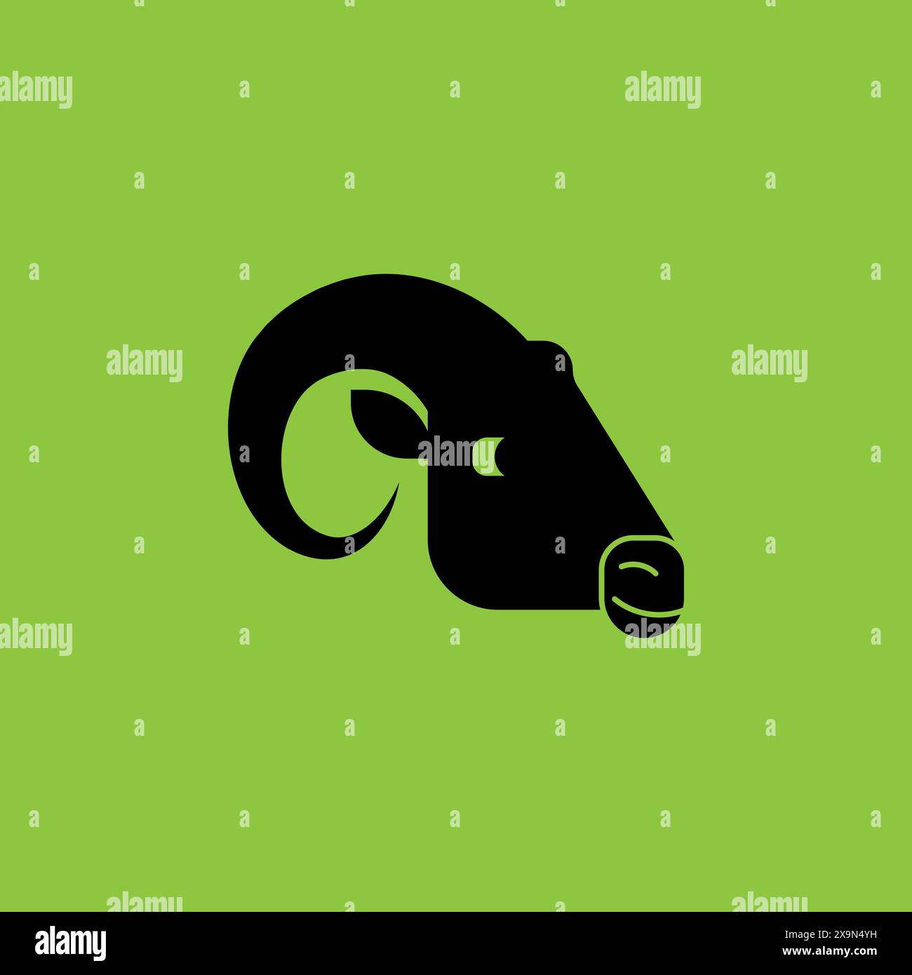 Sheep Head. Iconic Style. Vector Stock Vector Image & Art - Alamy