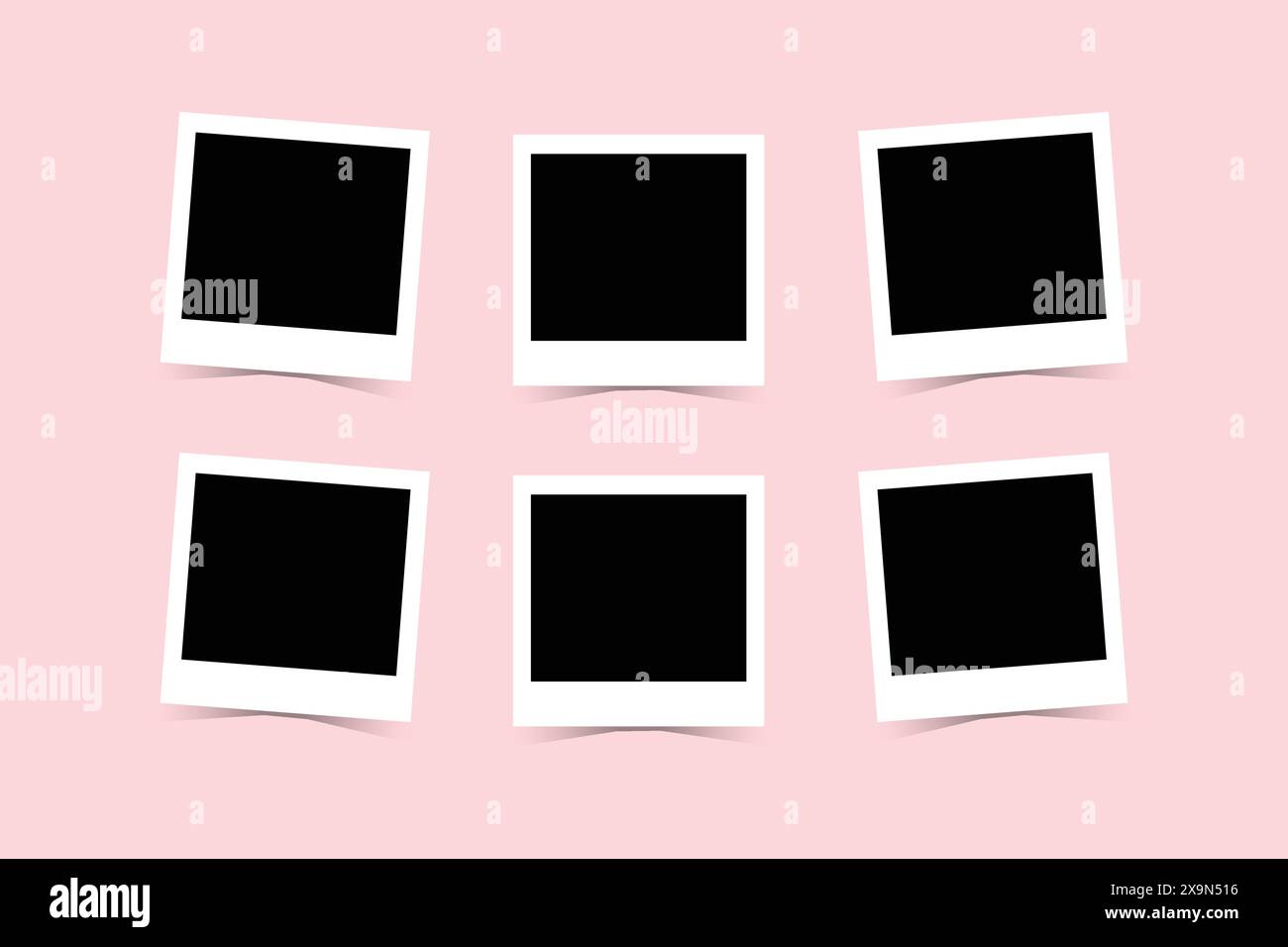 Black empty realistic Photo Frame Mockup on white background ...