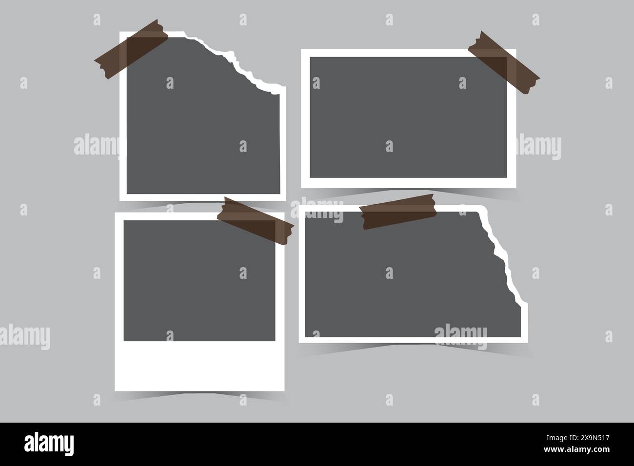 Black empty realistic Photo Frame Mockup on white background ...