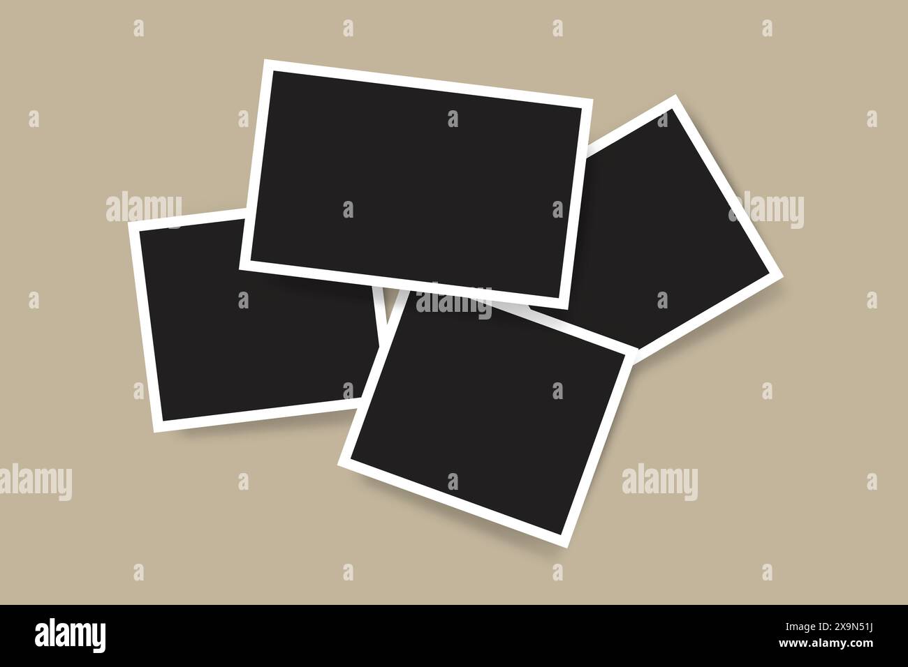 Black empty realistic Photo Frame Mockup on white background ...