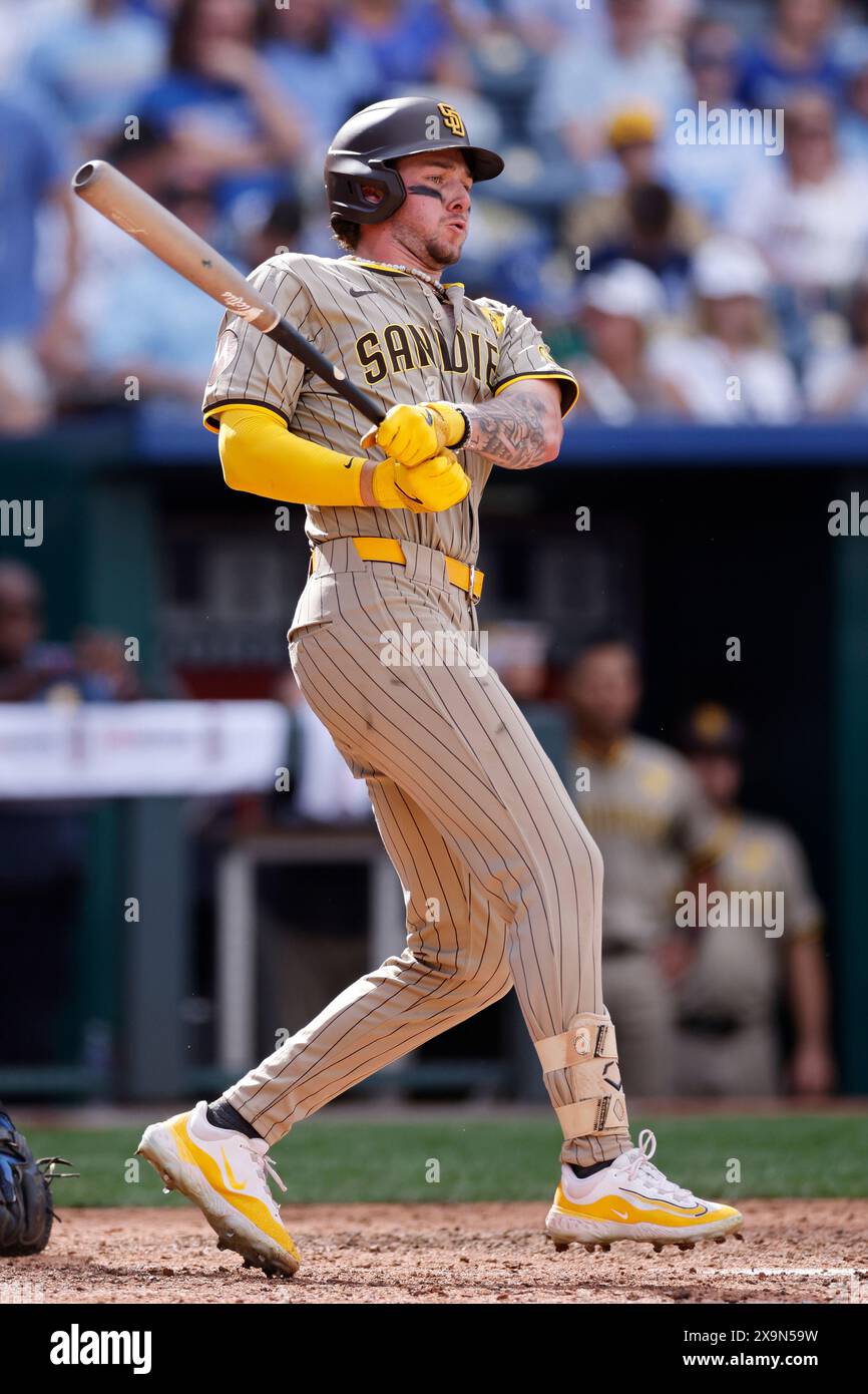 KANSAS CITY, MO - JUNE 01: San Diego Padres outfielder Jackson Merrill ...