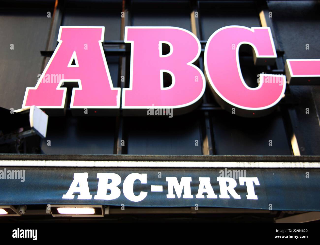 The logo of ABC-Mart is seen in Shinjuku Ward, Tokyo on February 9 ...