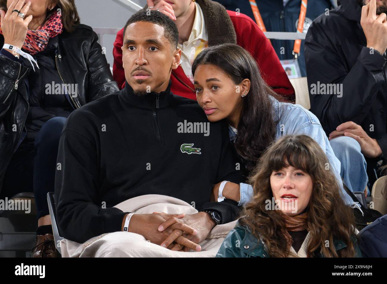 Victoria Brogdon and Malcom Brogdon attend the 2024 French Open at ...