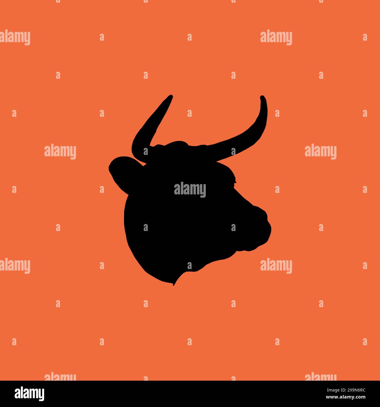 Vintage Cow Head. Iconic Style. Vector Stock Vector Image & Art - Alamy
