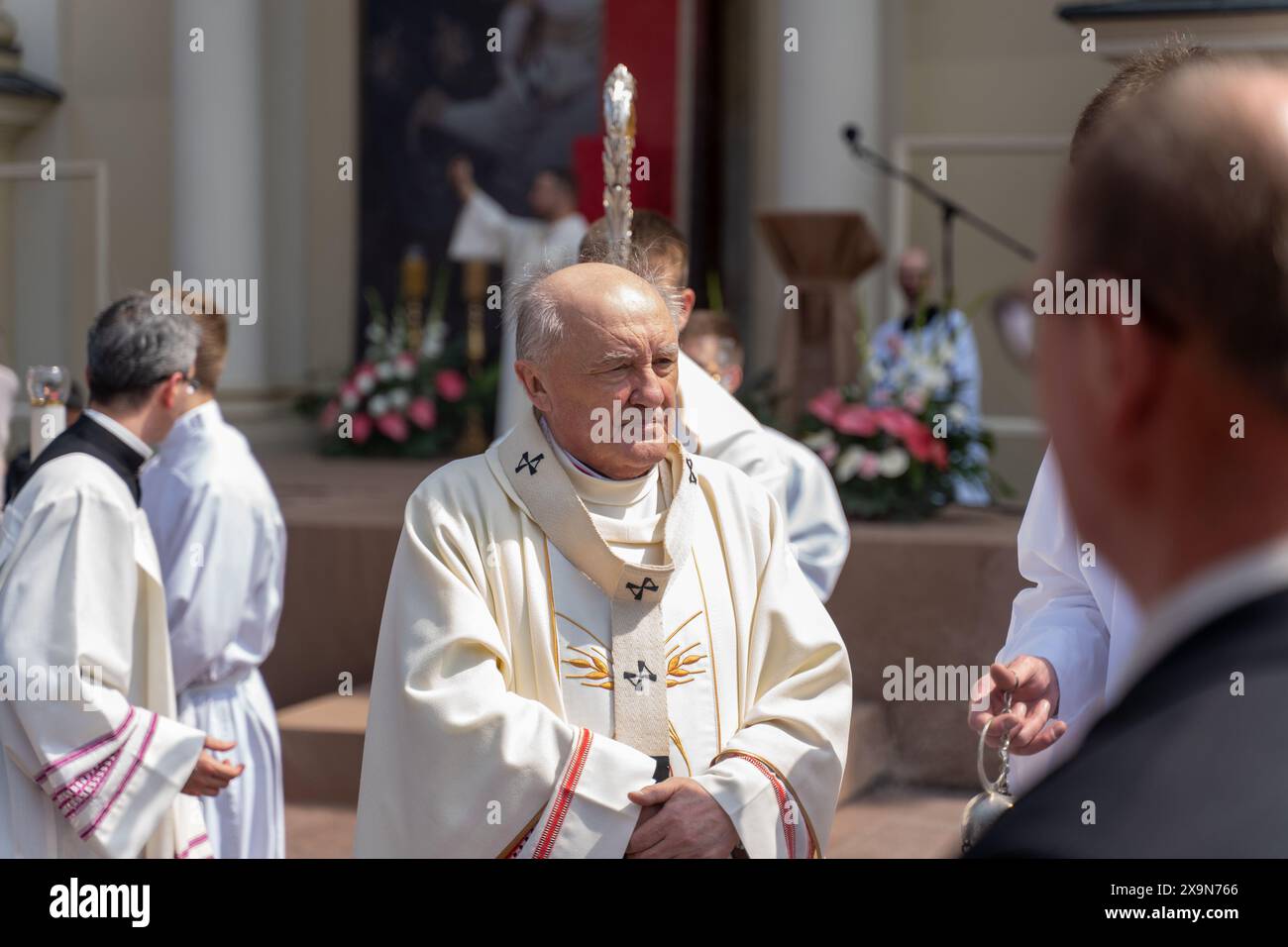 Kazimierz Nycz Polish prelate during the Corpus Christi procession ...