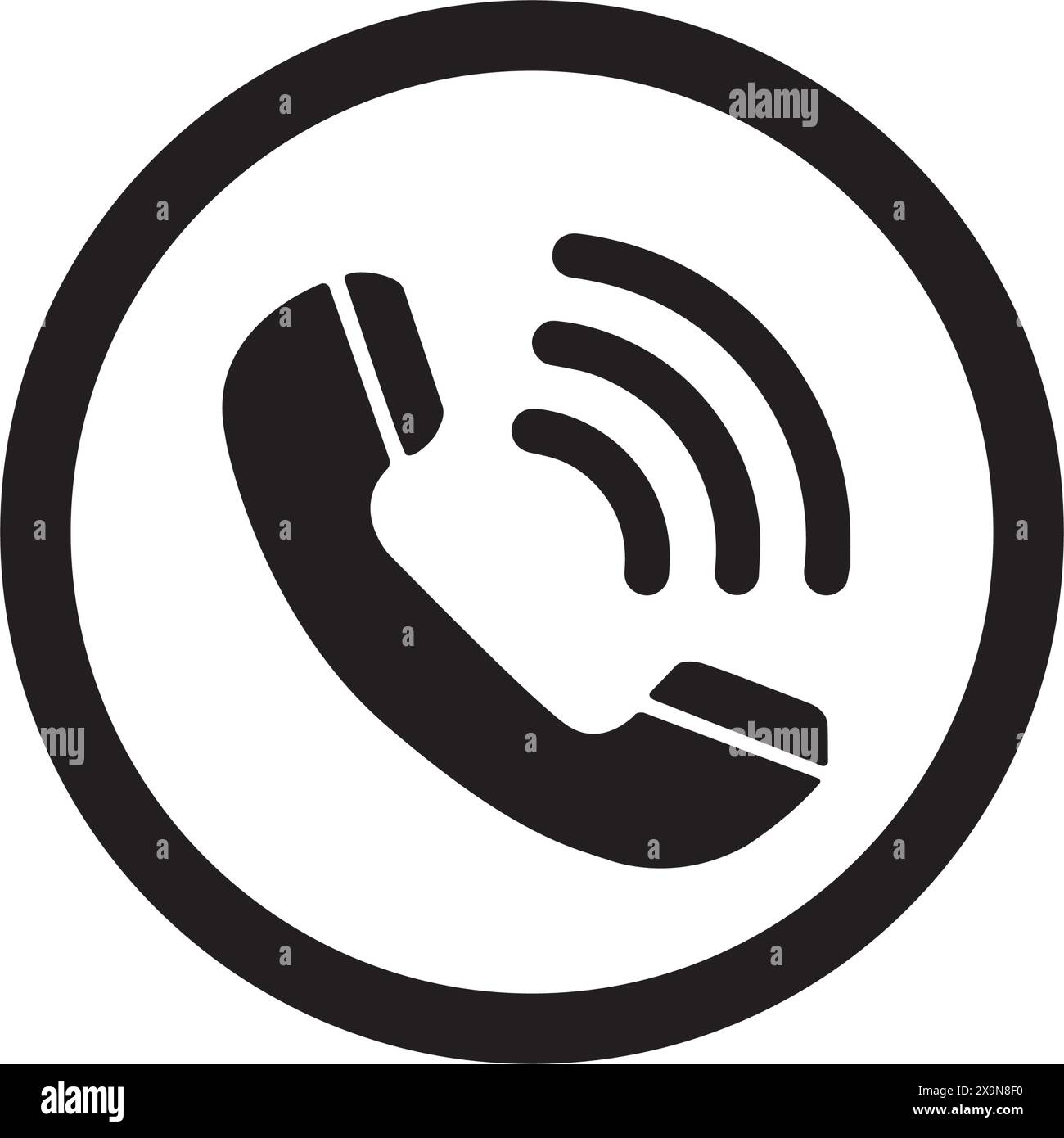 Call vector icon. Noisy phone. Flat call symbol. Isolated on white ...