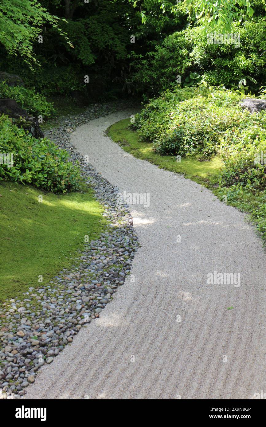 Fresh green in Okochi-sanso Japanese Garden, Kyoto, Japan Stock Photo ...