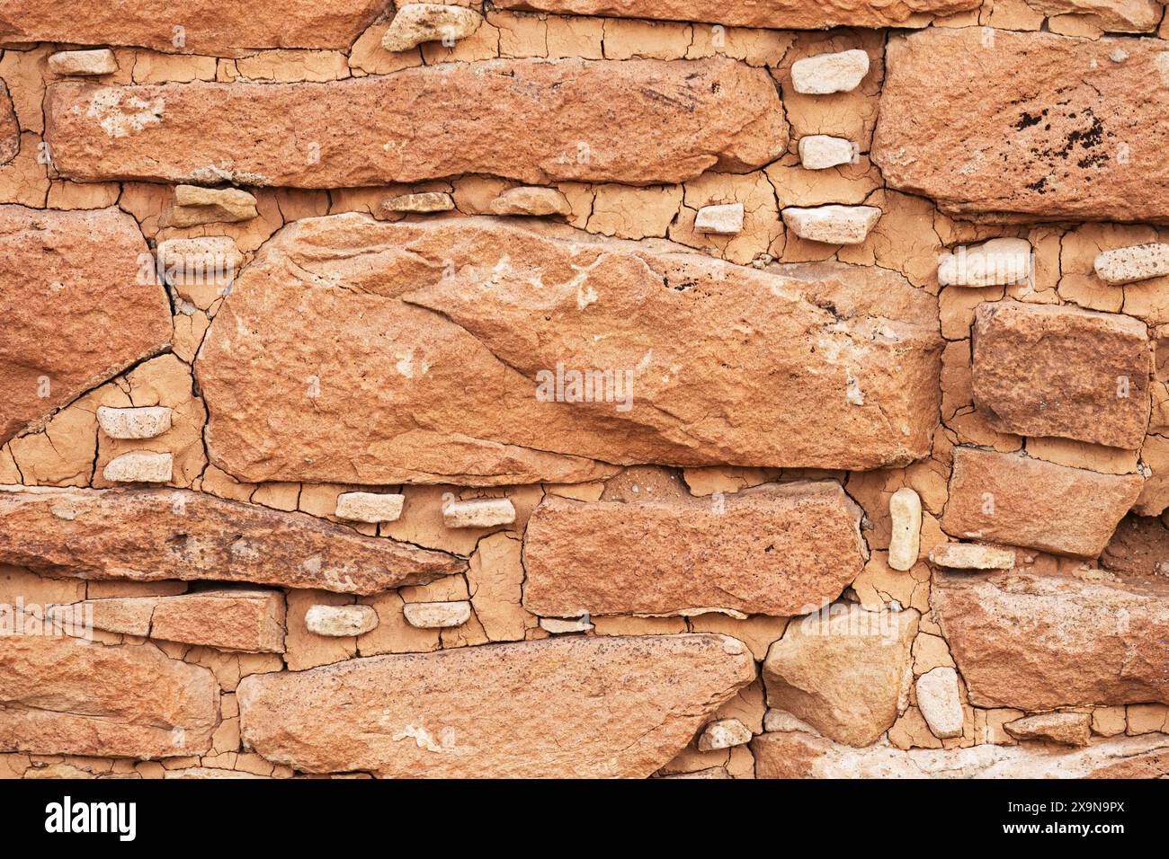 Twin Towers wall detail, Square Tower Group, Hovenweep National ...