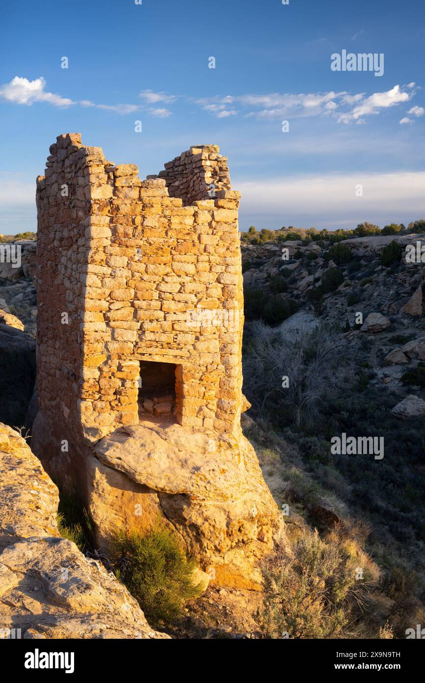 Twin Towers ruin, Square Tower Group, Hovenweep National Monument, Utah ...