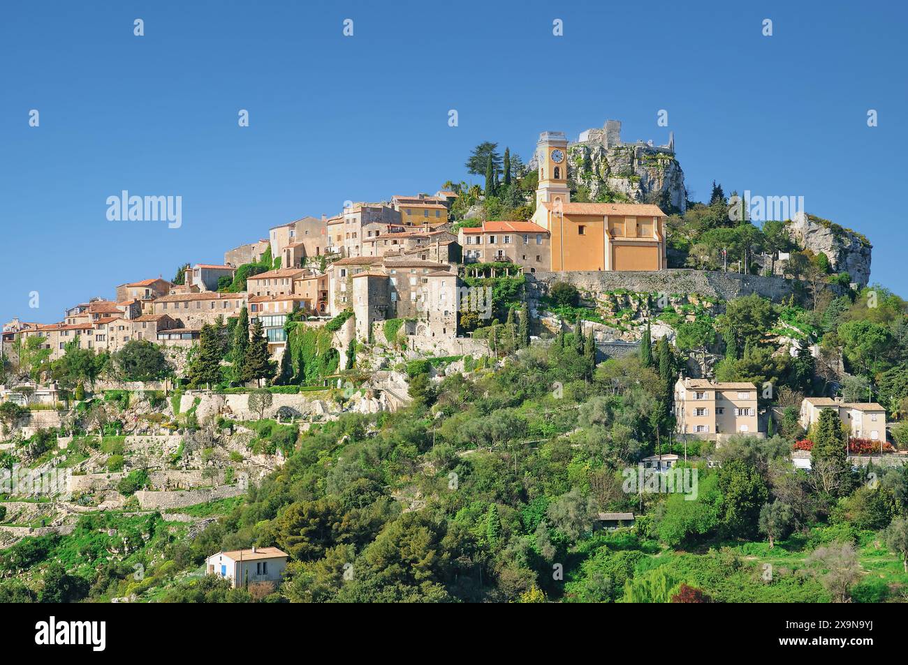 medieval Village of Eze,french Riviera,Cote d`Azur,mediterranean Sea ...