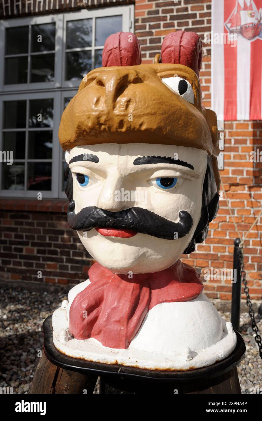 Swedish head (Schwedenköpfe) in Wismar harbour Stock Photo - Alamy