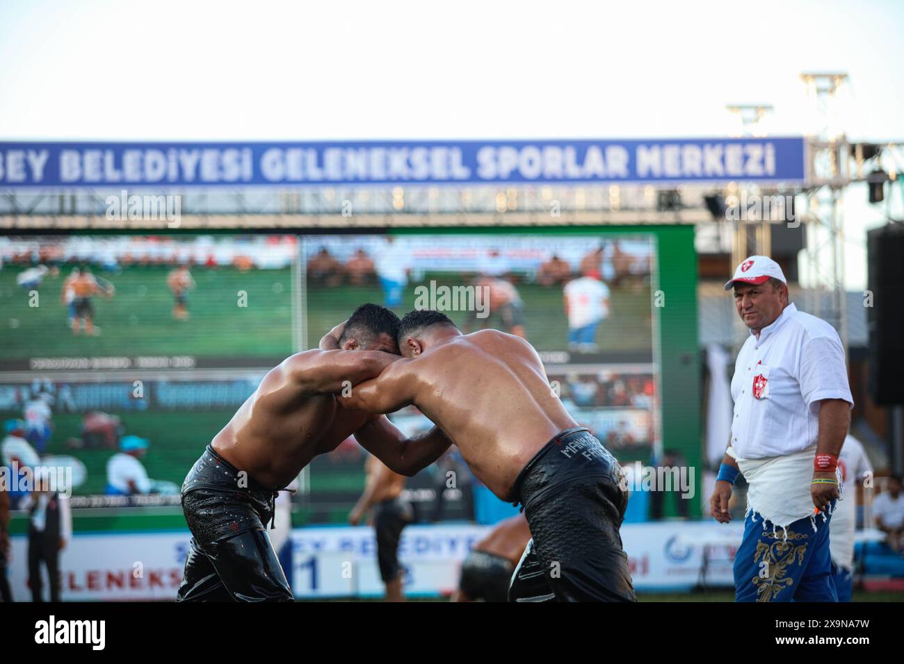Oil wrestling hi-res stock photography and images - Alamy