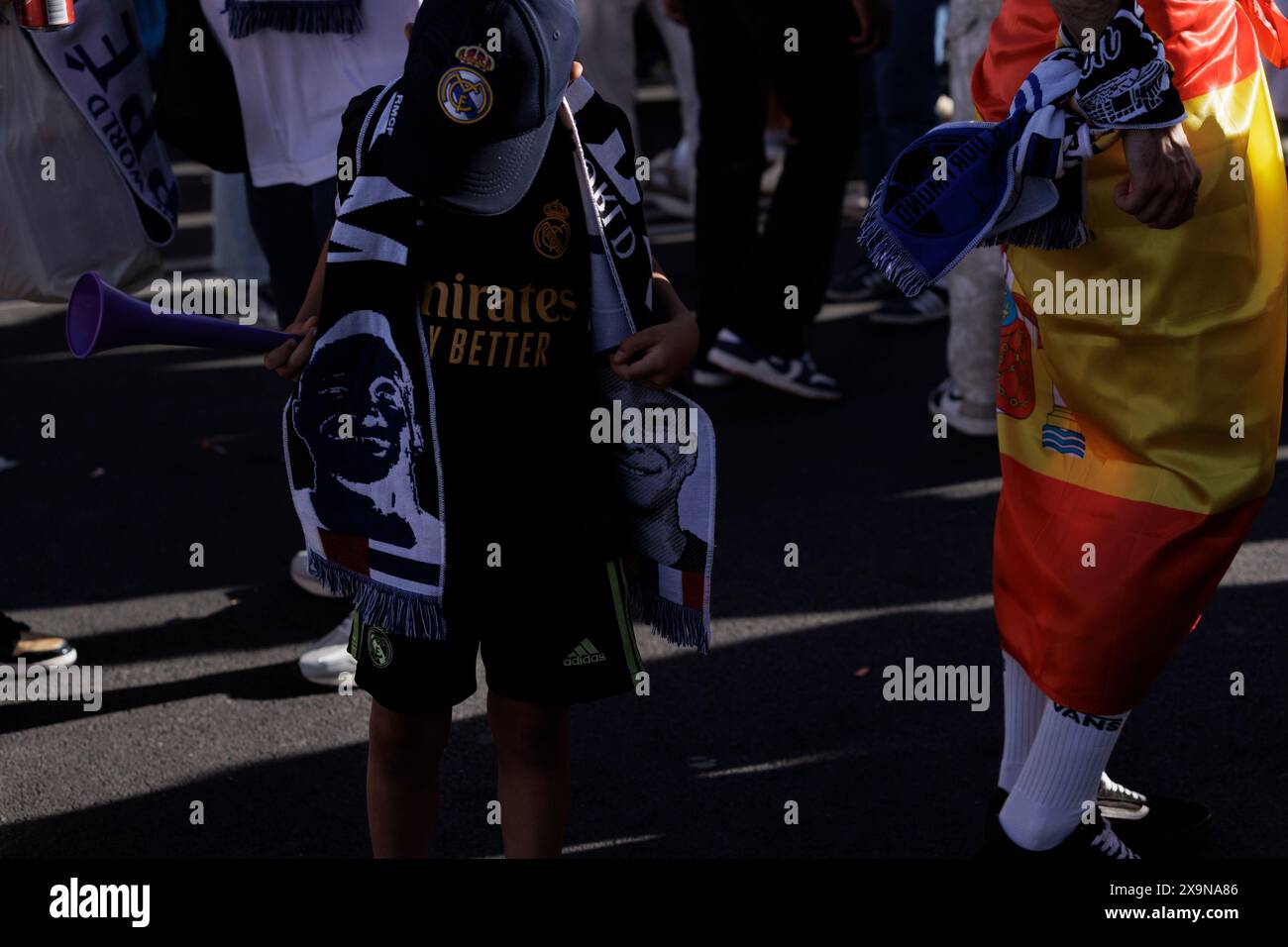 MADRID, SPAIN - JUNE 1: Real Madrid fans attend the Santiago Bernabeu ...