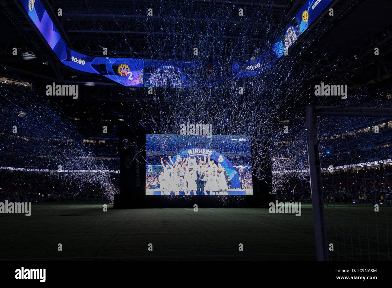 MADRID, SPAIN - JUNE 1: Real Madrid fans attend the Santiago Bernabeu ...
