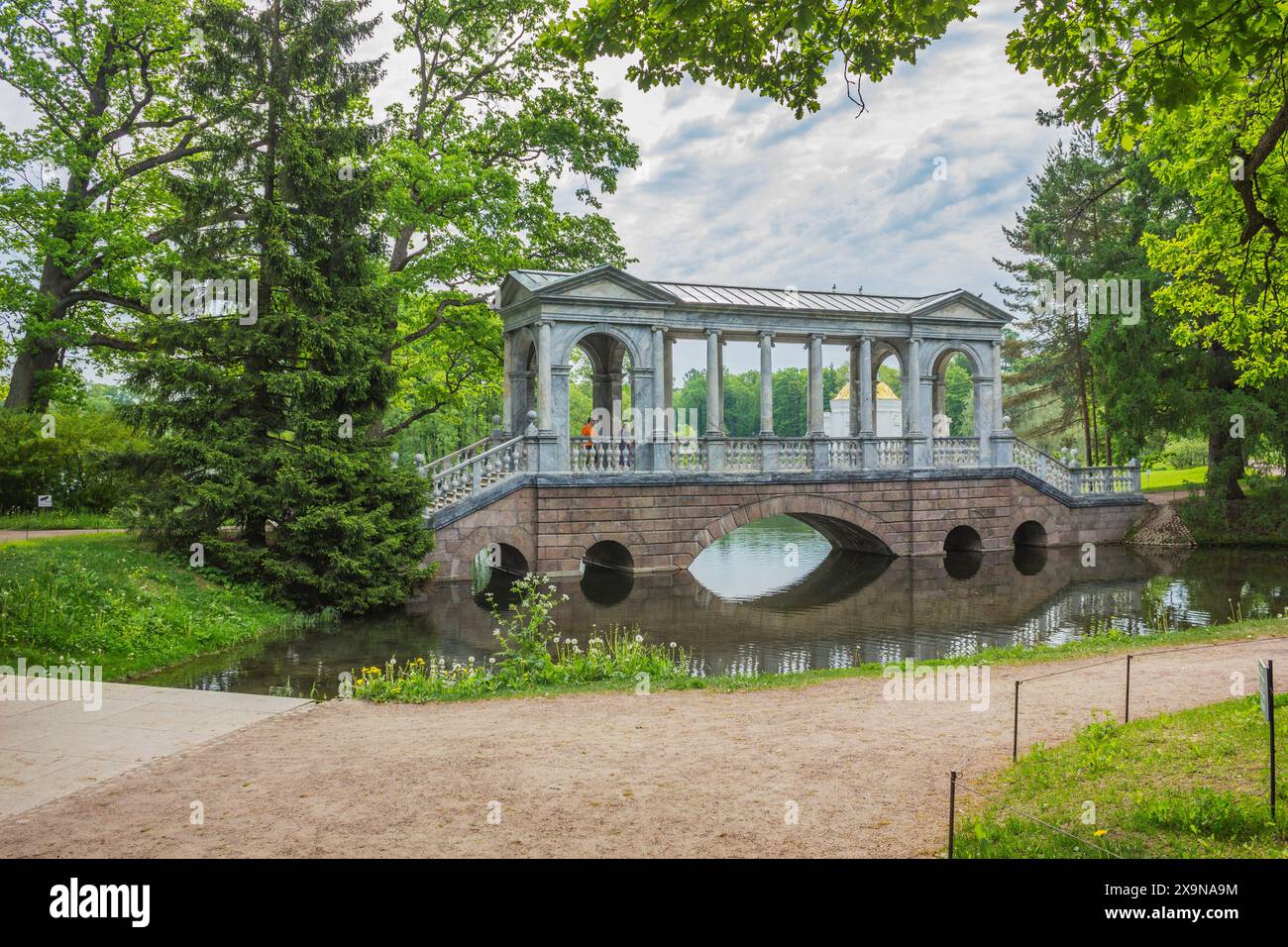 PUSHKIN, RUSSIA - May 29, 2024: Catherine Park. Tsarskoye Selo. Marble ...