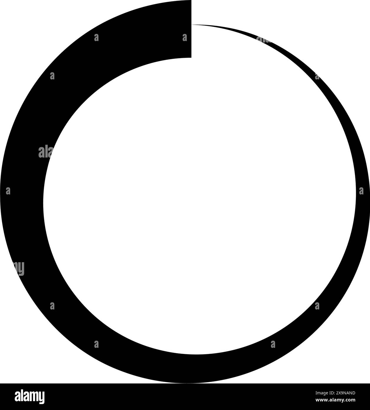Circle Countdown Icon Time Clock Symbol Timer Measure Line Design