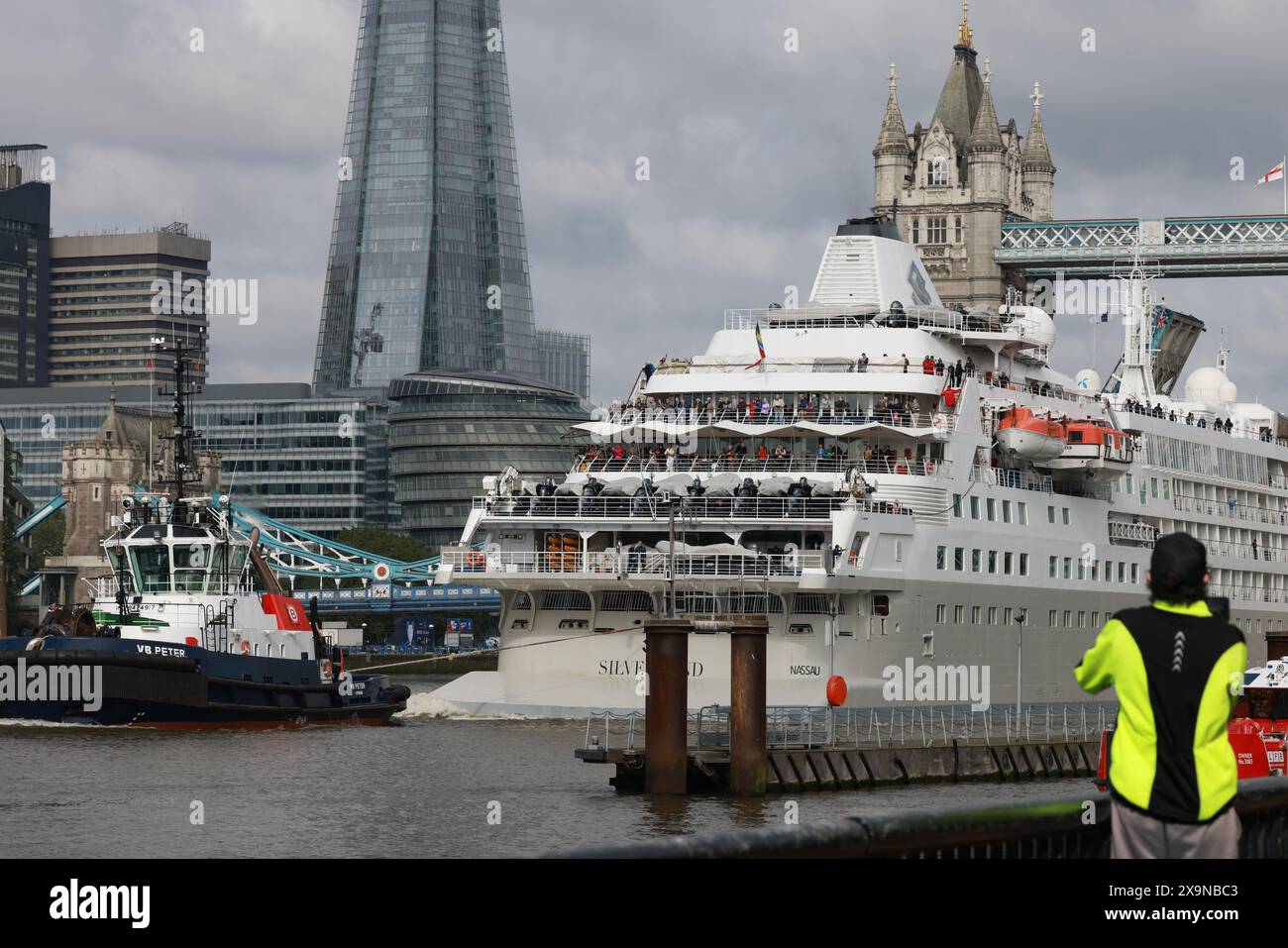 London.England, 1st June 2024 .,, Silver Wind "Cruise Liner passing ...