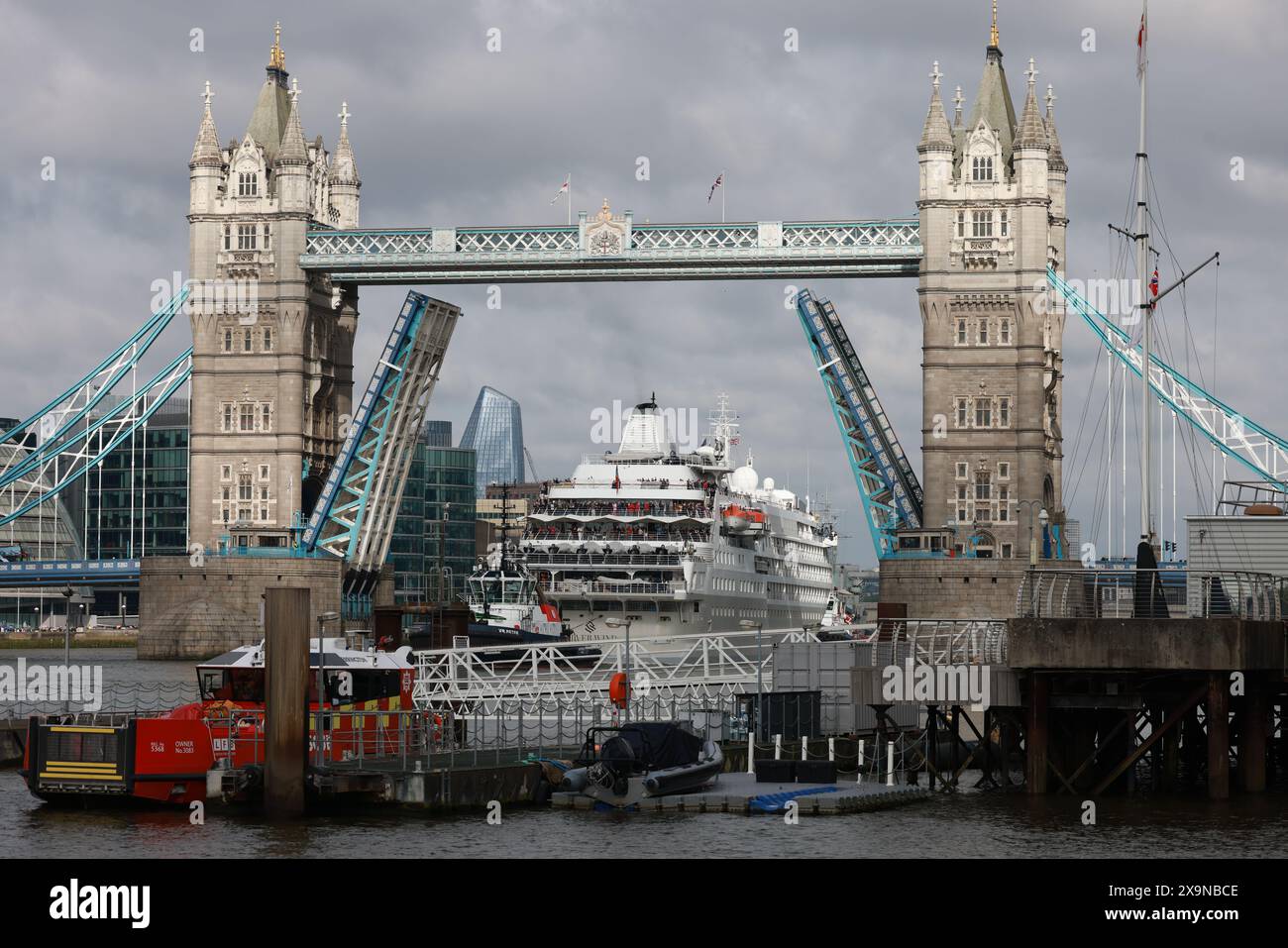 London.England, 1st June 2024 .,, Silver Wind "Cruise Liner passing ...