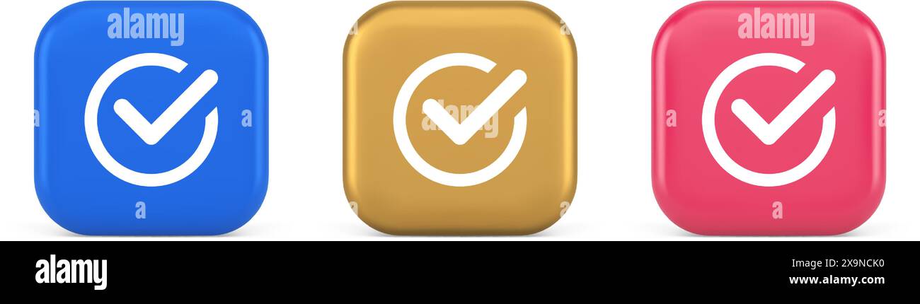 Checkmark in circle done approved button ok acceptance positive vote ...