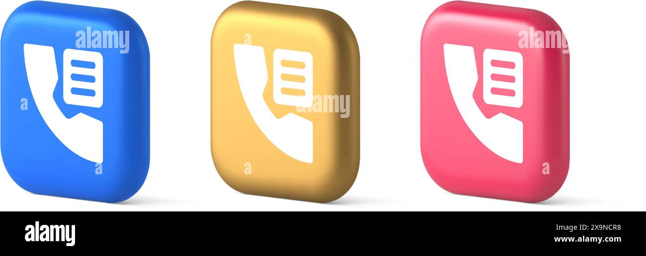 Phone book contact numbers list button search voice communication 3d ...