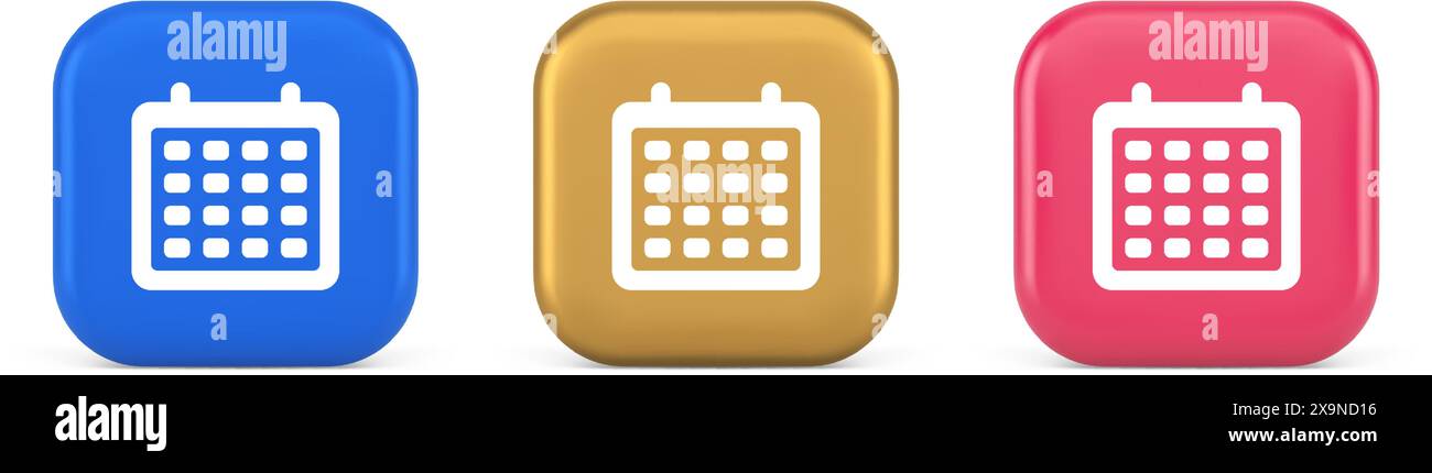 Schedule planner organizer button to do list agenda reminder service 3d ...