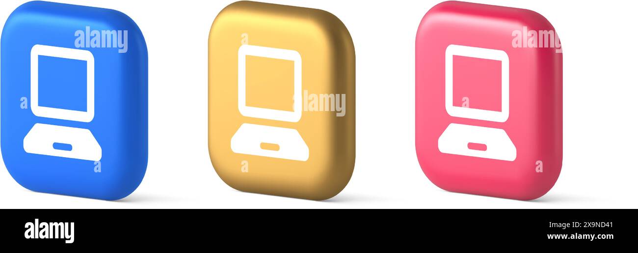 Computer network connection button digital information browsing 3d ...