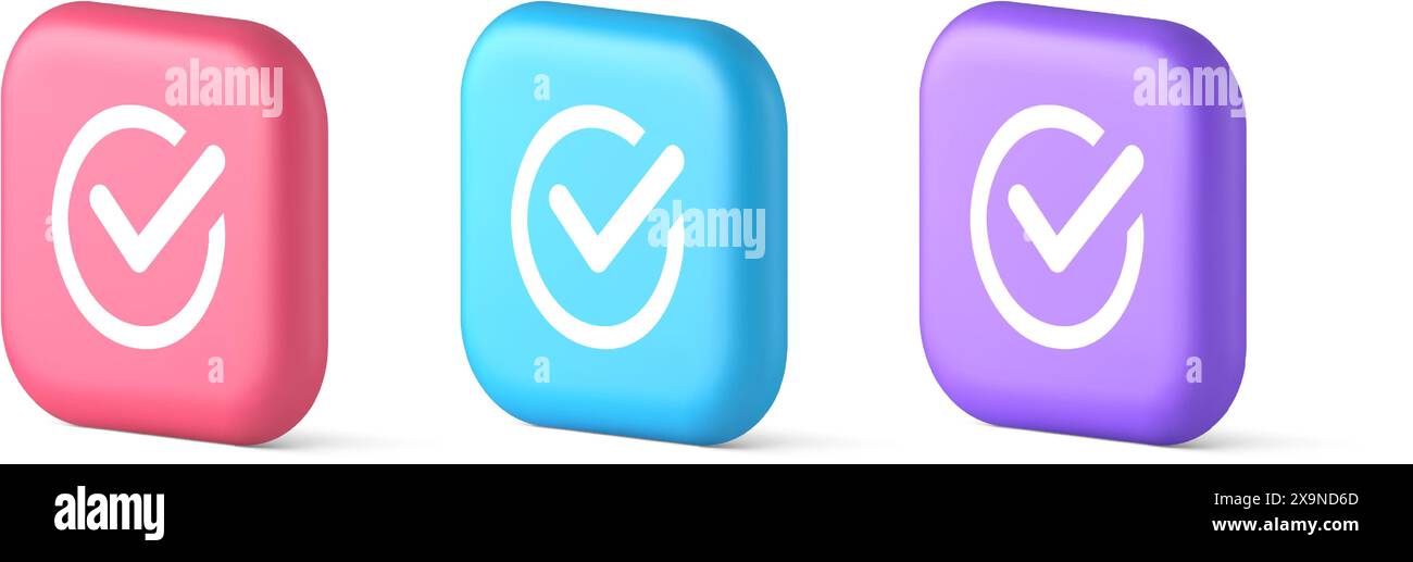 Checkmark in circle done approved button ok acceptance positive vote ...