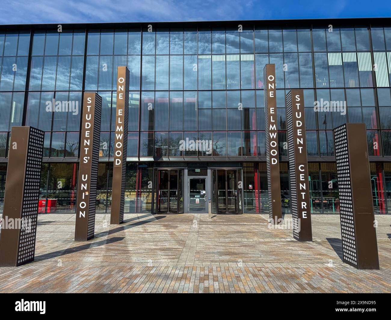 Belfast, UK- April 21, 2024: The Front of the Student Union at Queen's University in Belfast ...