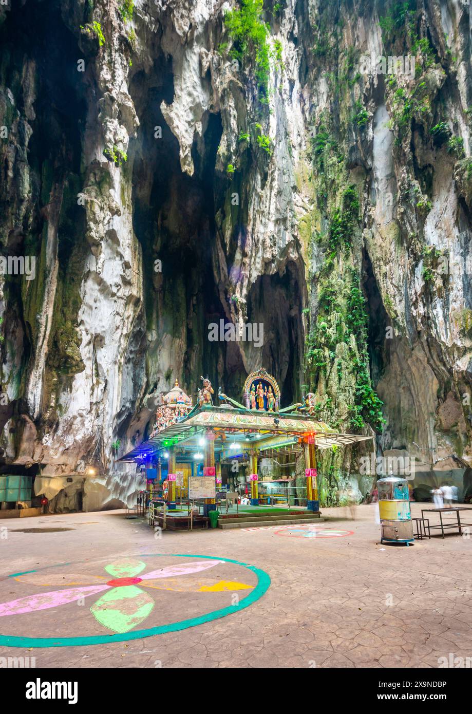 Hindu religious structures,,constructed in 1920, adorn the interior ...