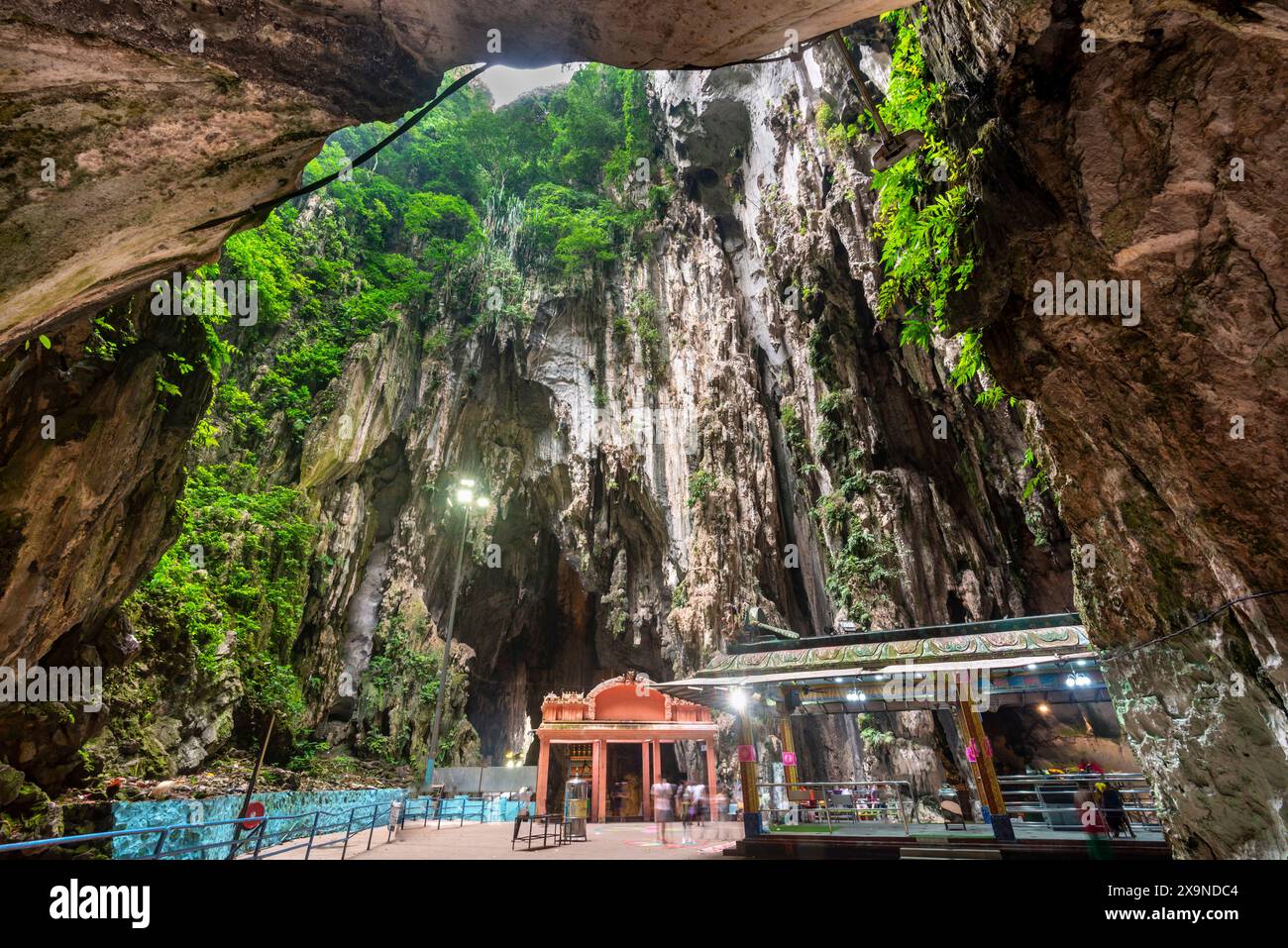 Hindu religious structures,,constructed in 1920, adorn the interior ...