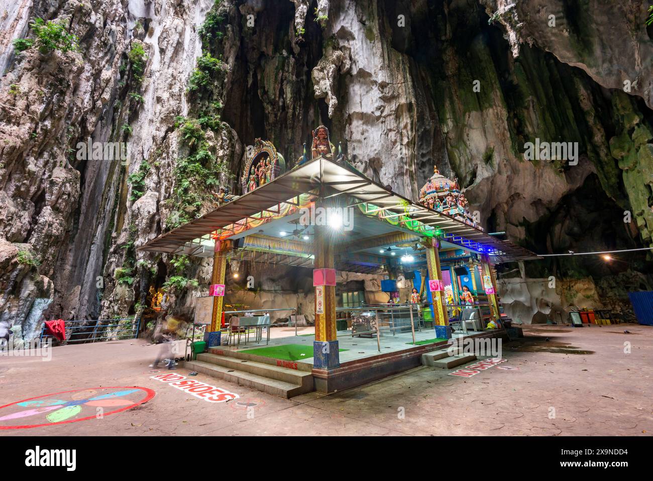 Hindu religious structures,,constructed in 1920, adorn the interior ...