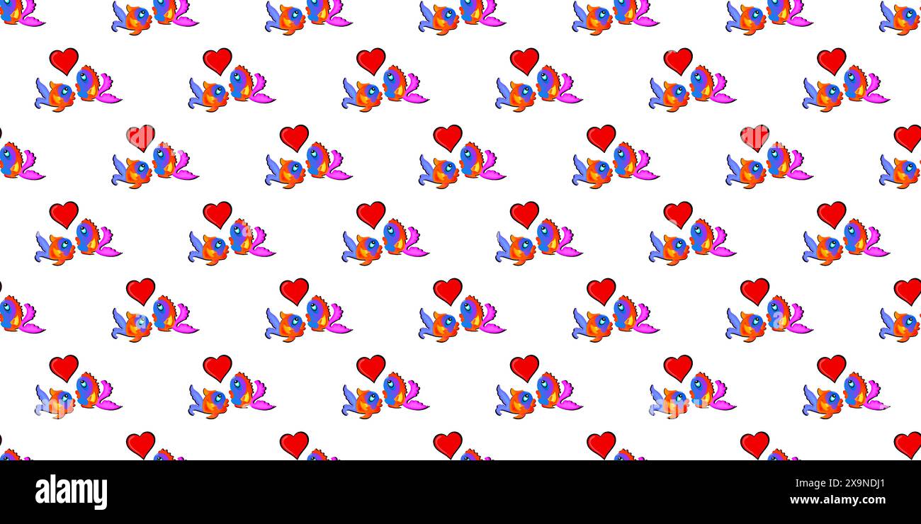 Cute fish pattern isolated hi-res stock photography and images - Alamy