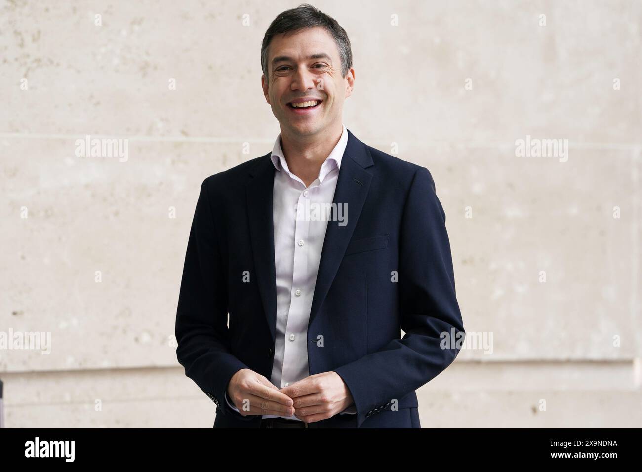 Green Party co-leader Adrian Ramsay arrives at BBC Broadcasting House ...