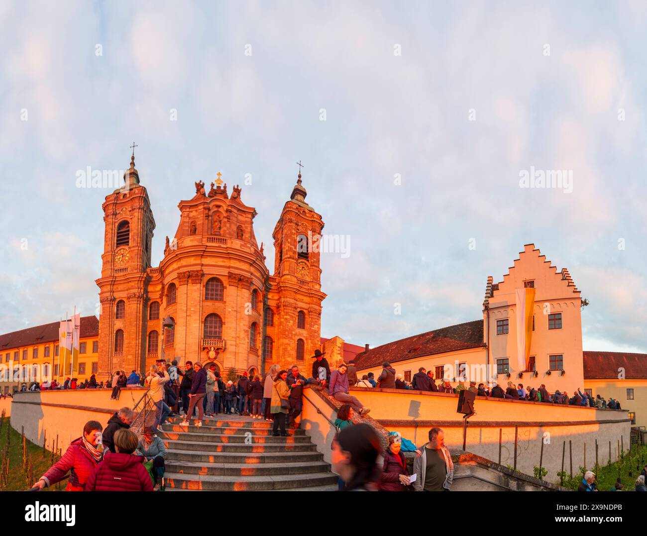 Basilica of St. Martin, people wait for the start of the Candlelight ...