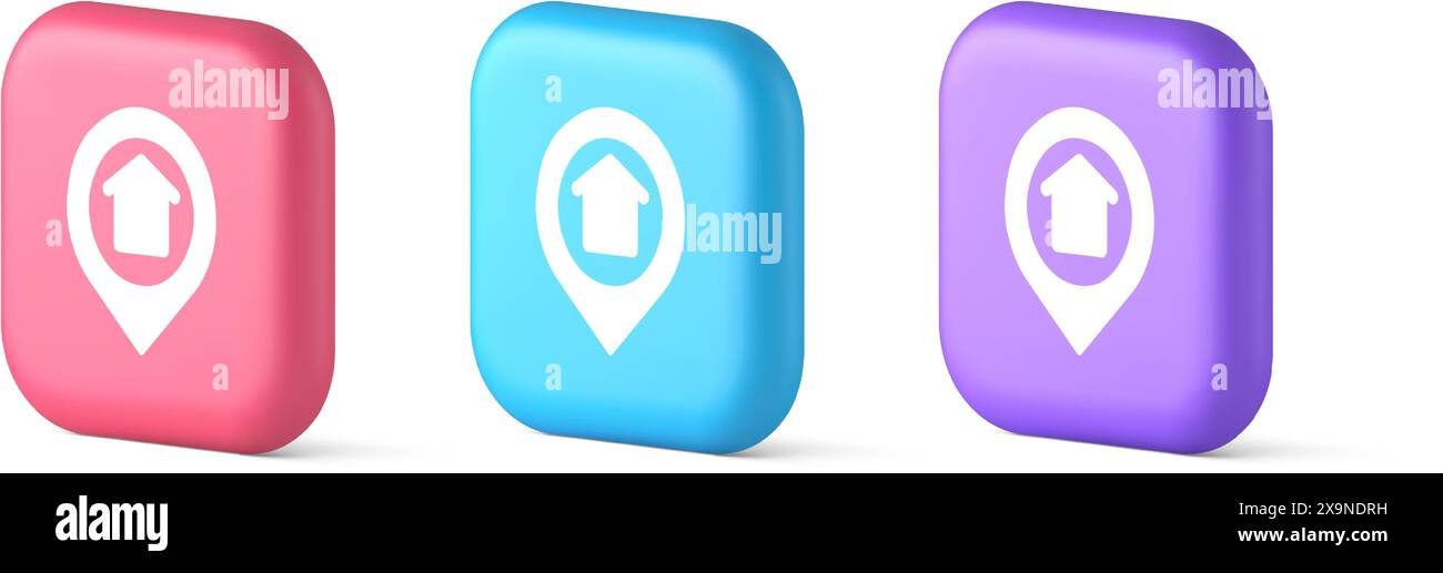 Urban building location find button house map pin web application 3d ...