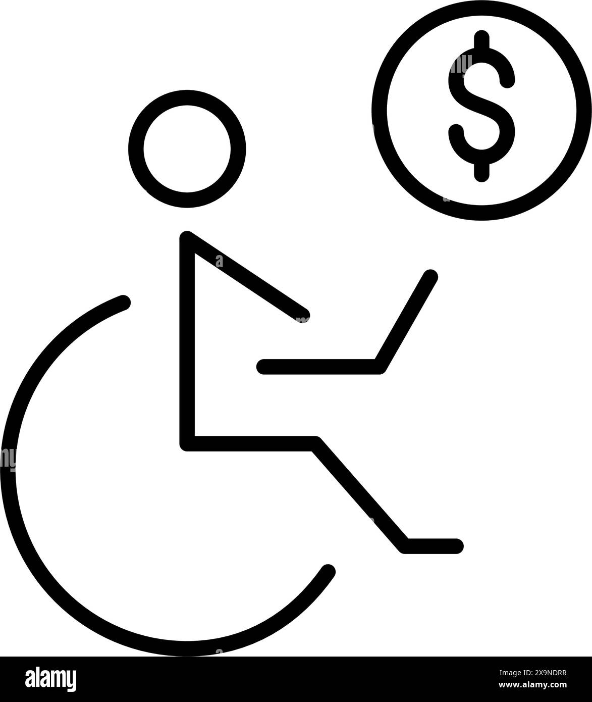 Inclusive technology user. Accessible workspace environment. Disabled ...