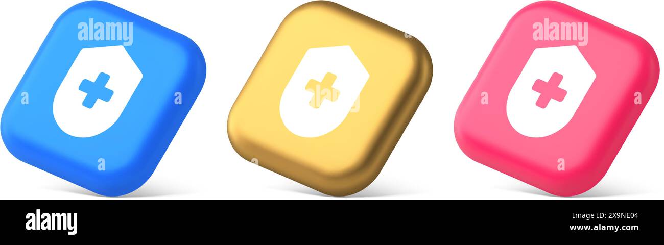 Medical secure shield check plus button approval confidential medicine ...