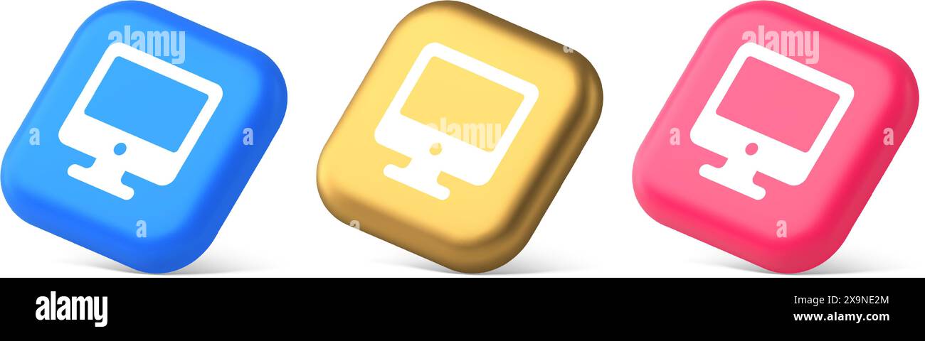 Diagonal computer monitor color icon hi-res stock photography and ...