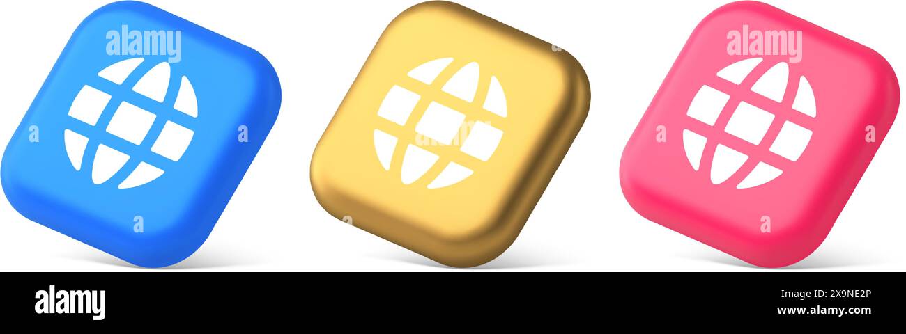 Internet connection global web communication button planet grid ...