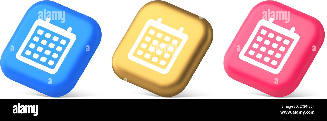 Square application button calendar hi-res stock photography and images ...
