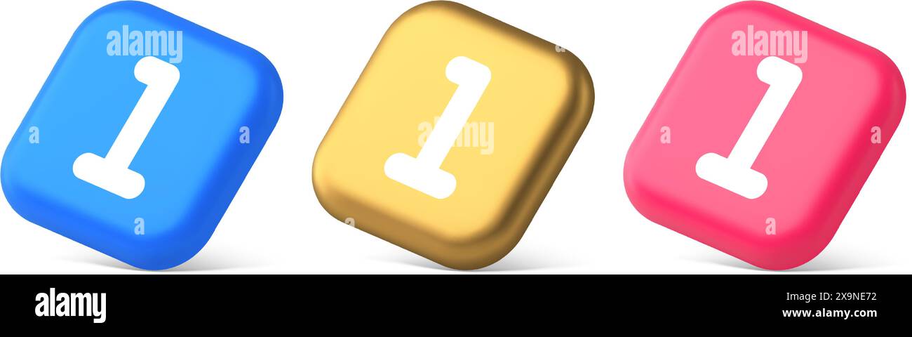 One number button finance counting panel keyboard user interface 3d ...