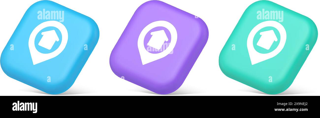 Urban building location find button house map pin web application 3d ...