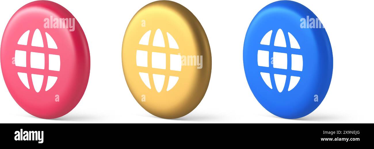 Internet connection global web communication button planet grid ...