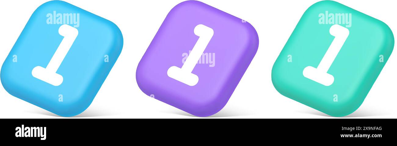 One number button finance counting panel keyboard user interface 3d ...