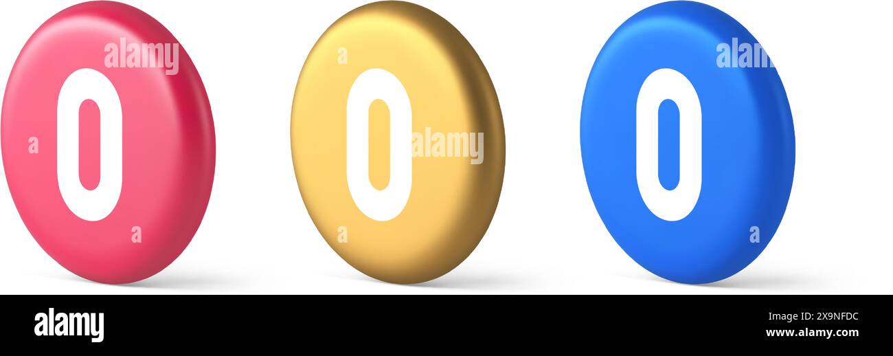 Zero character number button digital sign for math counting cyberspace ...