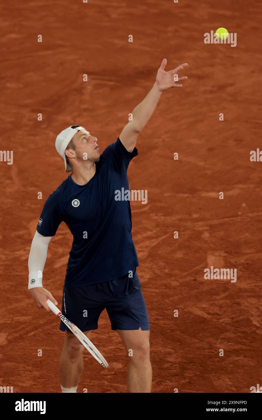Tallon Griekspoor of Netherlands during the 2024 French Open, Roland-Garros 2024, Grand Slam ...